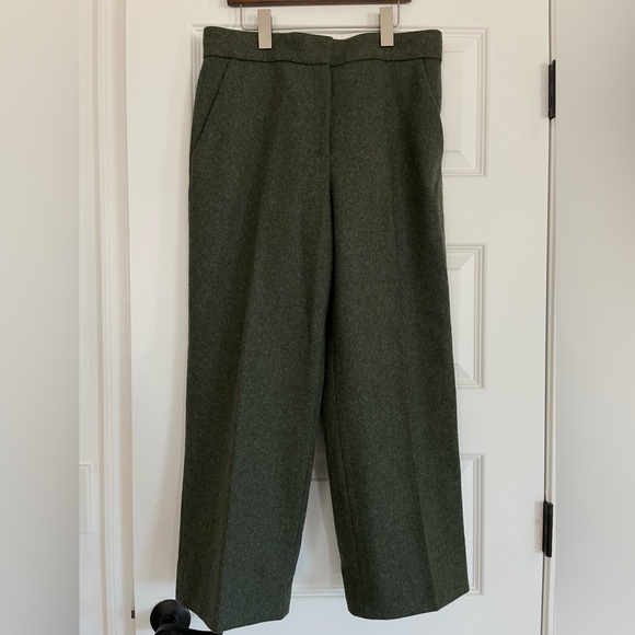 COS | Pants & Jumpsuits | Cos Dark Green Wool Blend Chinos | Poshmark